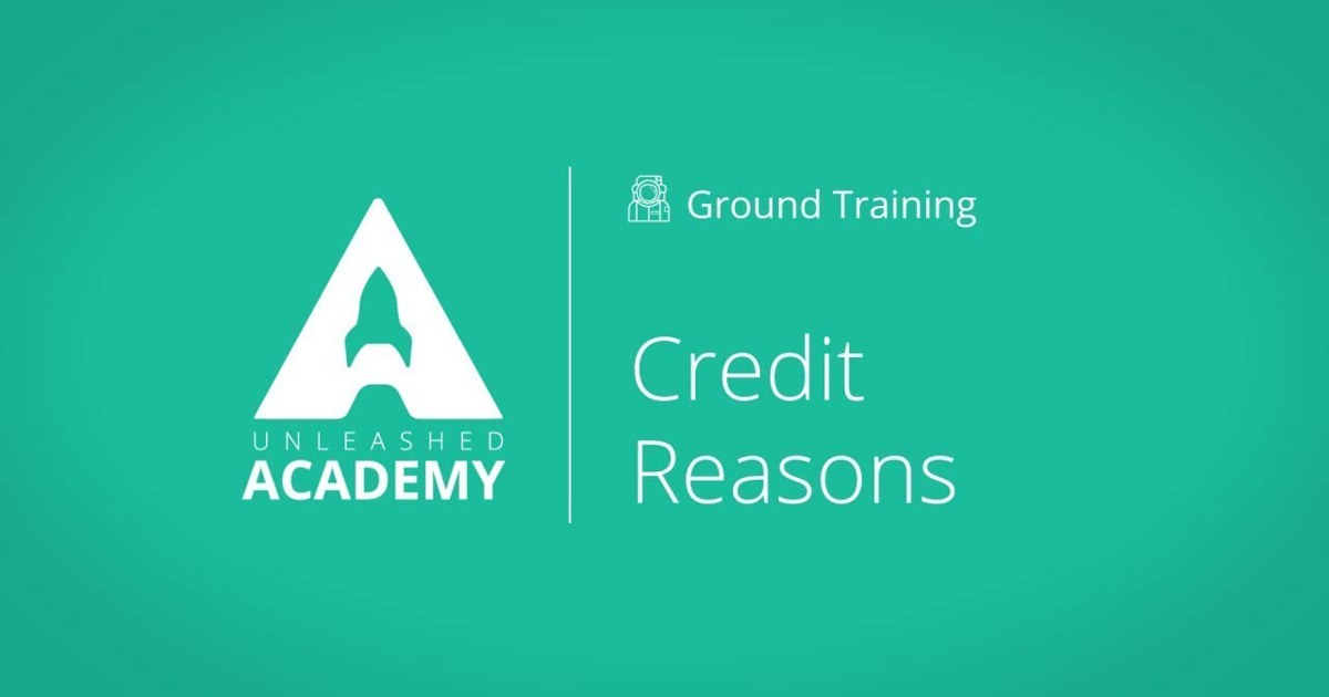 Credit Reasons - Unleashed Software